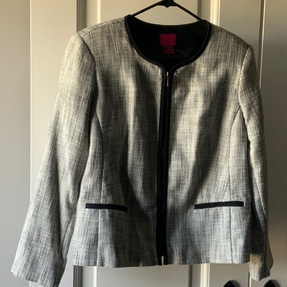 212 Collection | Jackets & Coats | 22 Collection White And Black Jacket ...